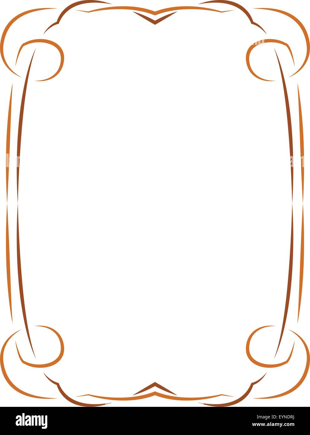 Vector vertical brown simple frame for design Stock Vector Image & Art ...