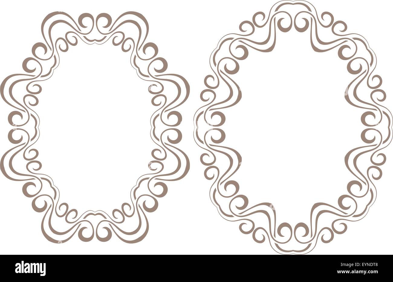 Two oval frames Stock Vector Images - Alamy