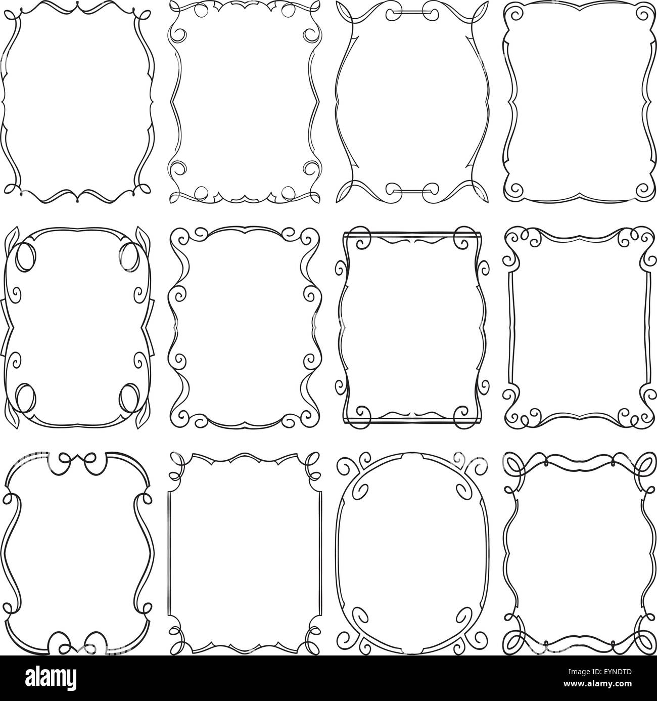 set of frames design elements. Editable vector illustrator file Stock ...