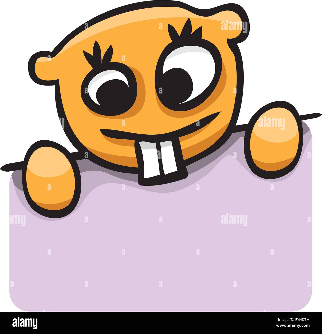 Vector cartoon gopher with a purple banner Stock Vector Image & Art - Alamy