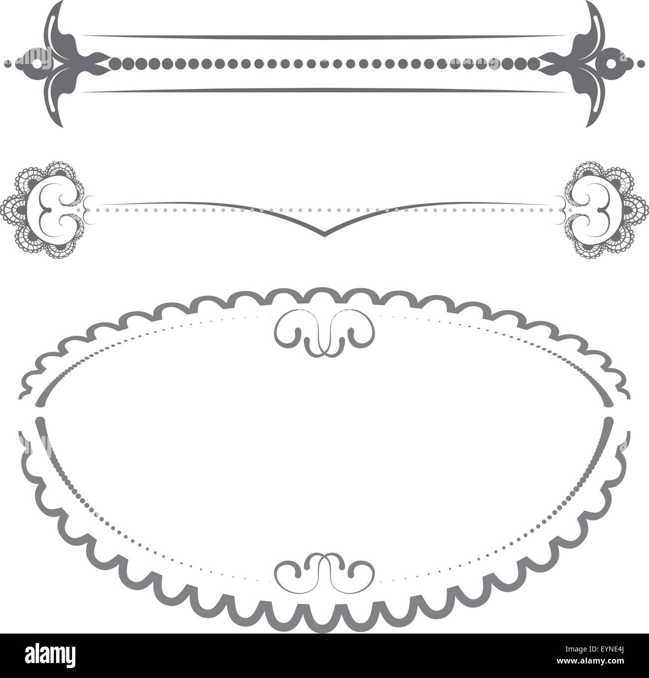 vector delicate frame on a white background Stock Vector Image & Art ...