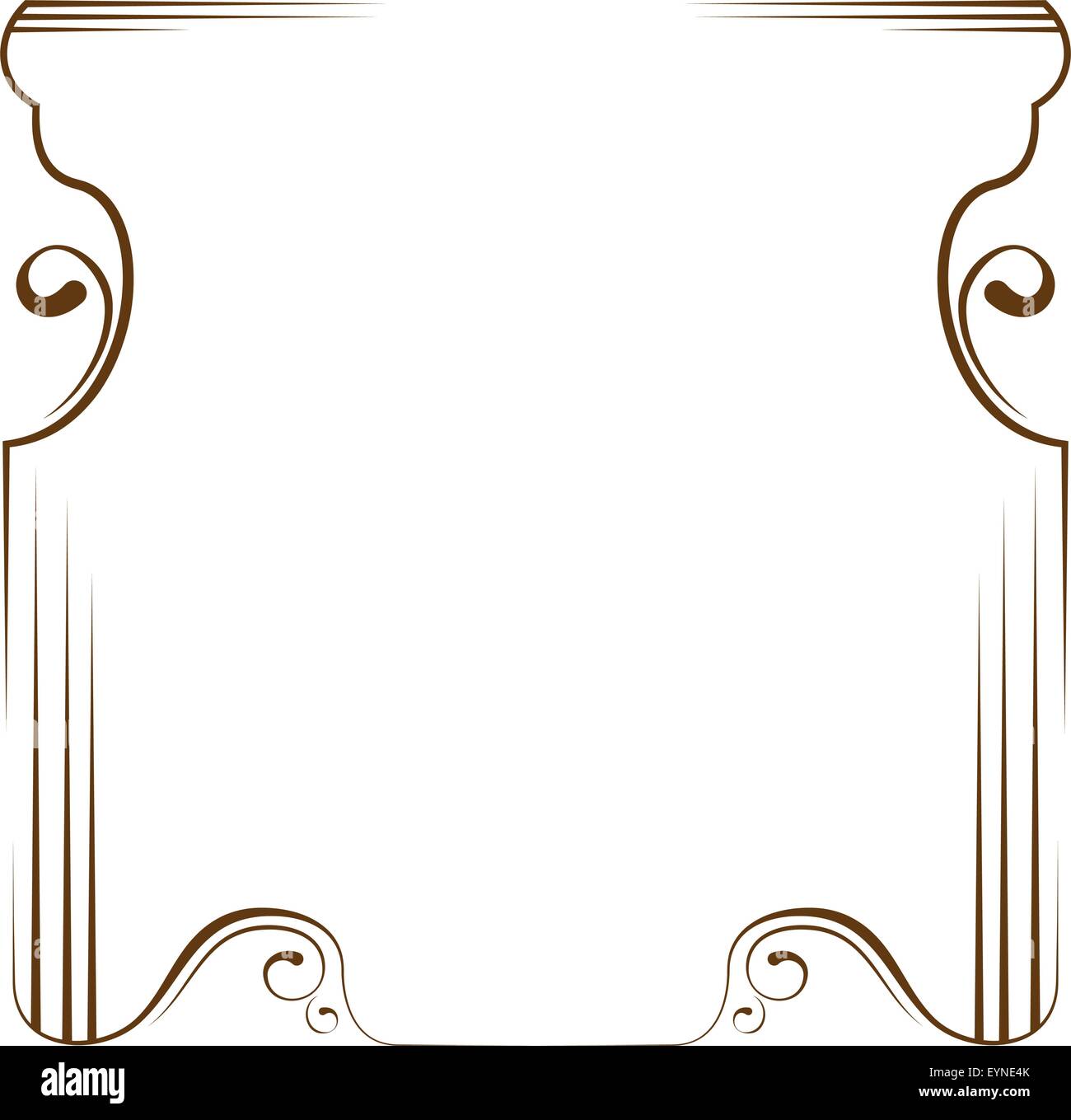 vector delicate frame on a white background Stock Vector Image & Art ...