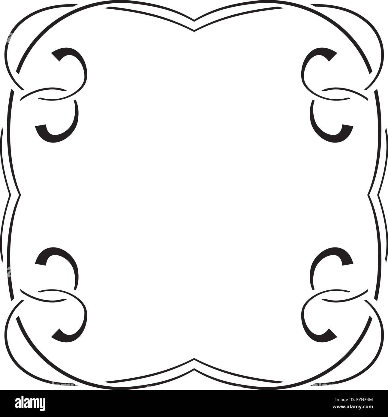 vector delicate frame on a white background Stock Vector Image & Art ...