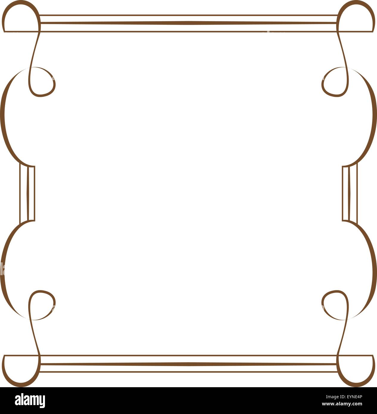 vector delicate frame on a white background Stock Vector Image & Art ...