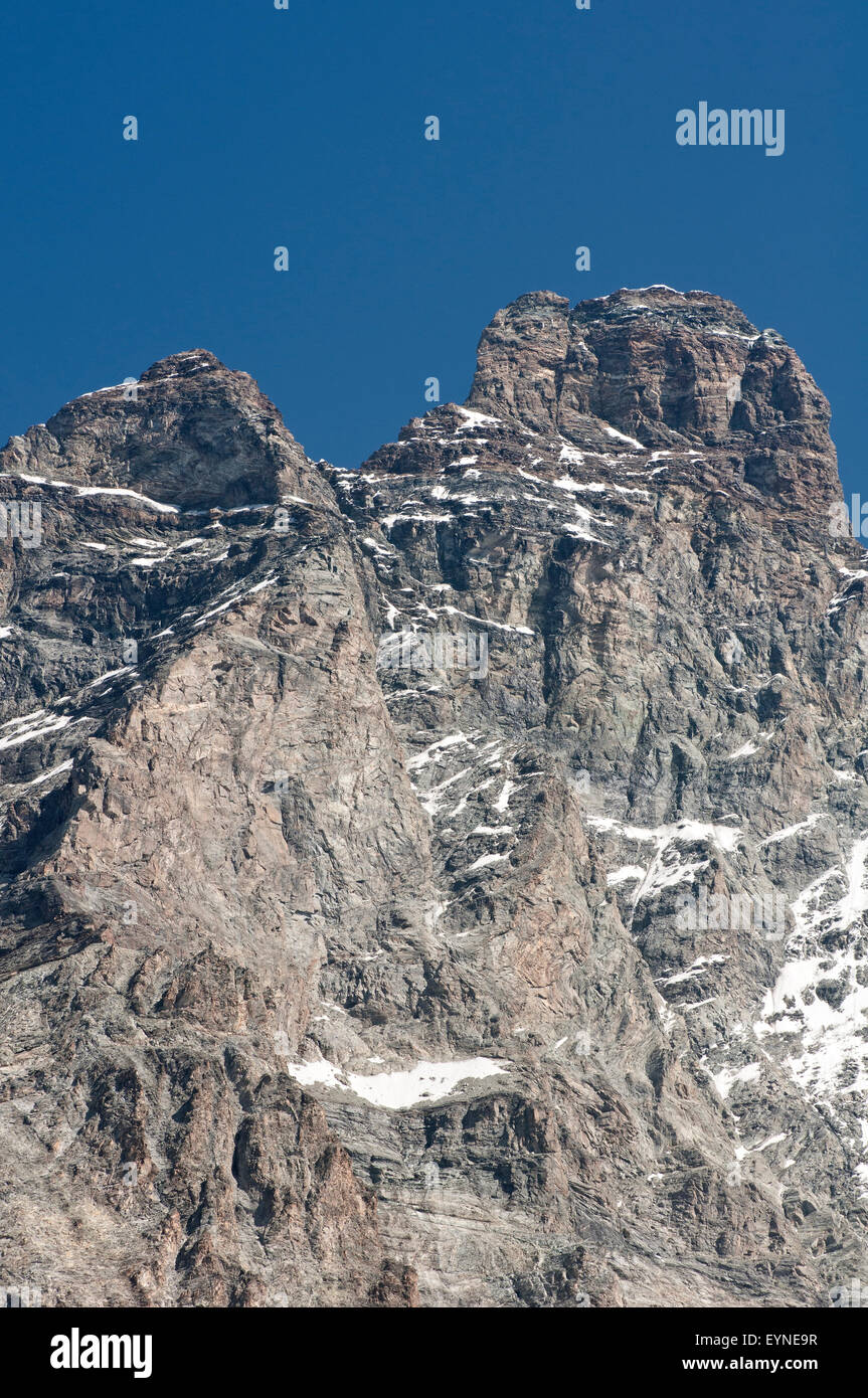 View of Mount Cervino ( Matterhorn ) from cervinia. Aosta Valley. Alps ...