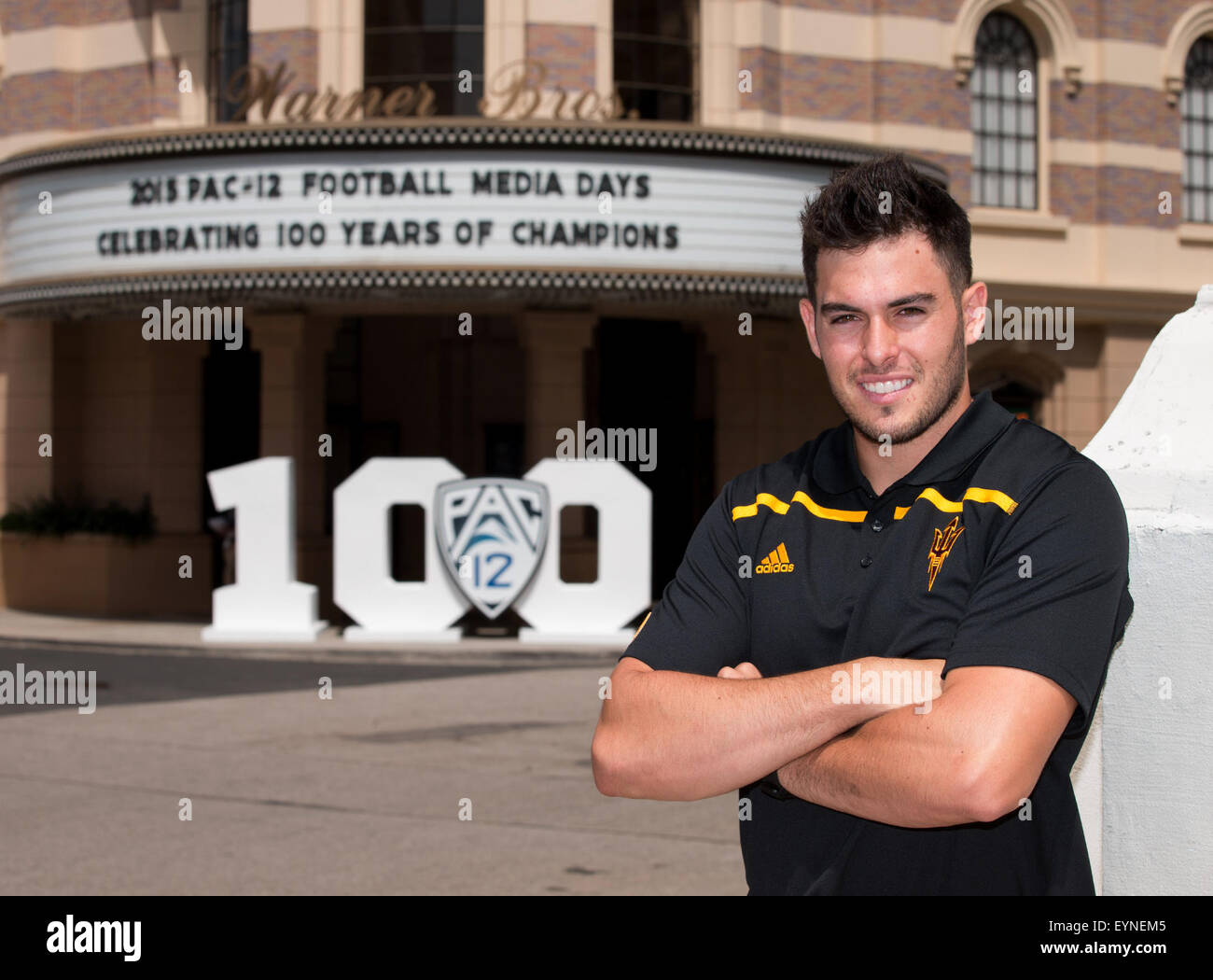 Burbank, CA. 30th July, 2015. Arizona State Sun Devils quarterback Mike ...