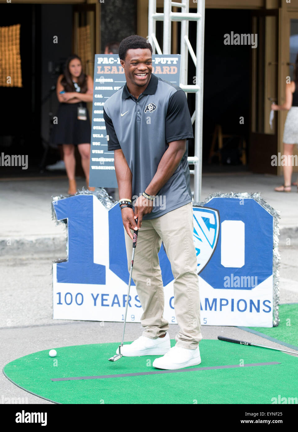 Burbank, CA. 30th July, 2015. Colorado Buffaloes linebacker Kenneth ...