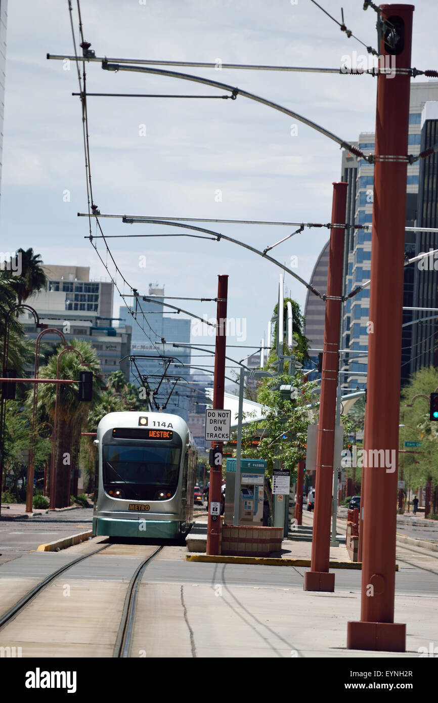 Phoenix Light Rail mass transportation Stock Photo - Alamy
