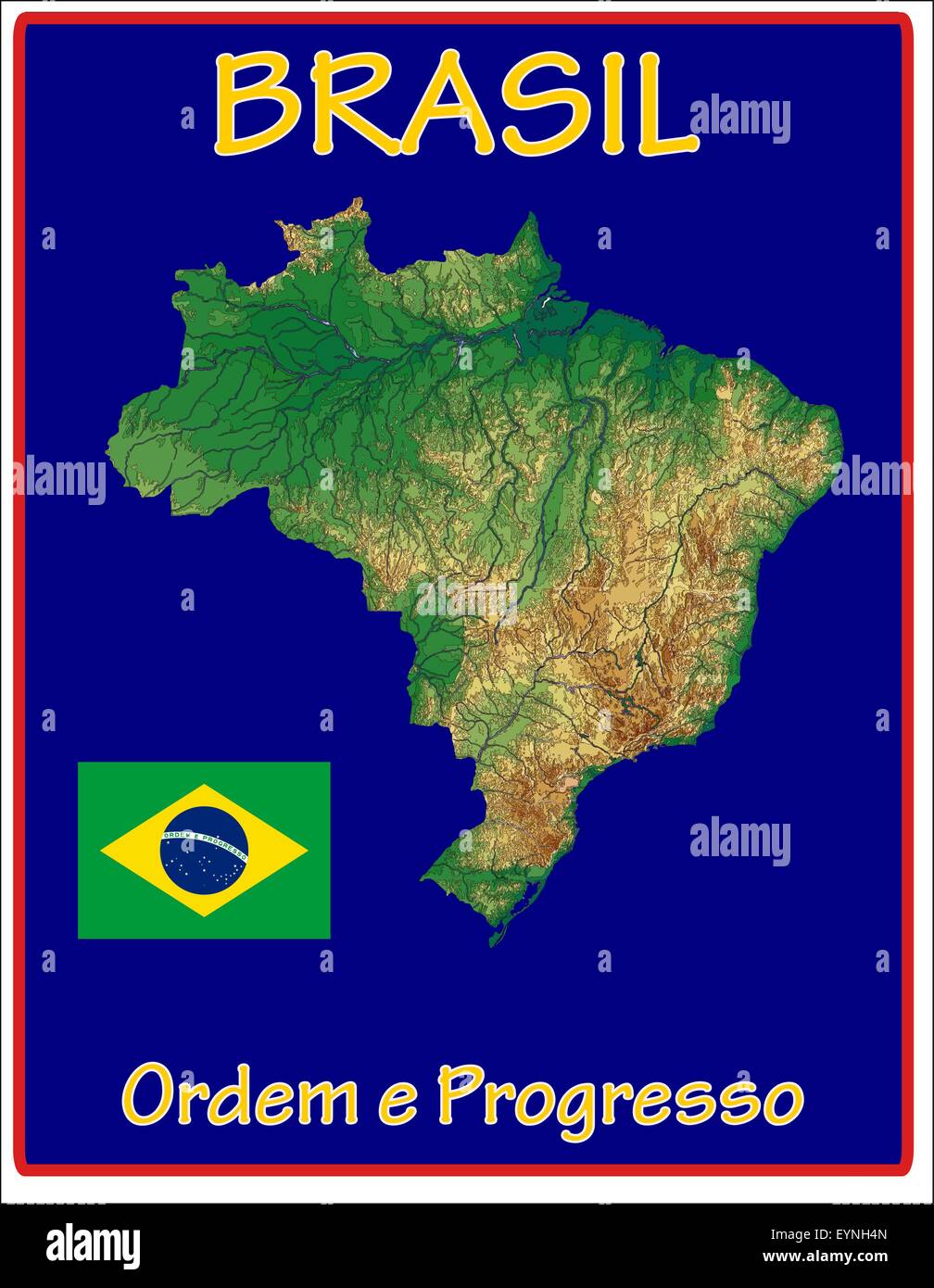 Brazil puerto rico flag hi-res stock photography and images - Alamy