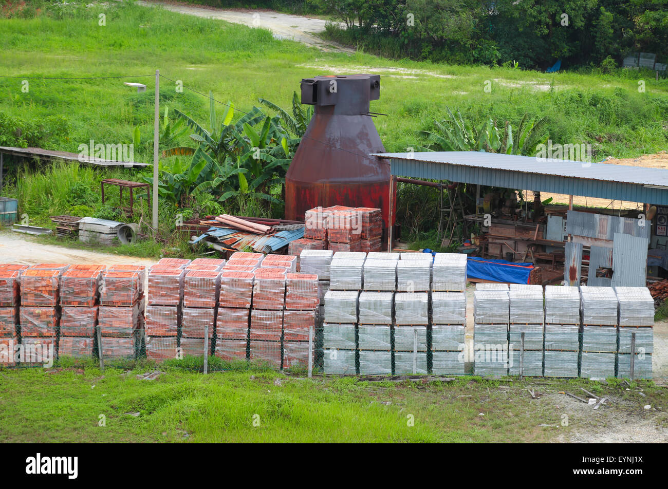 Fired brick factory Stock Photo - Alamy