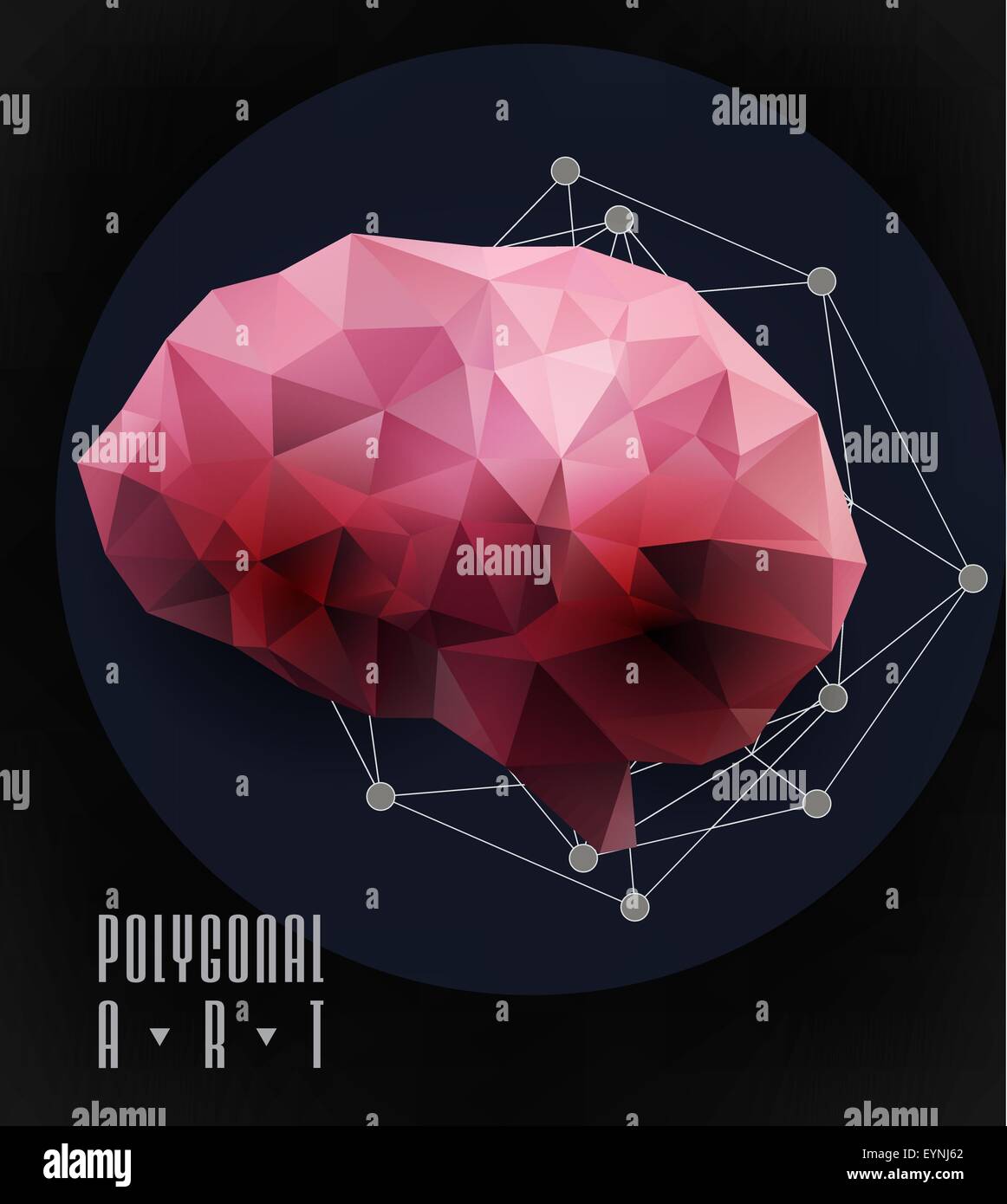 Abstract polygonal brain Stock Vector Image & Art - Alamy