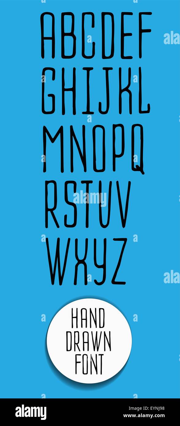 hand drawn letters Stock Vector Image & Art - Alamy