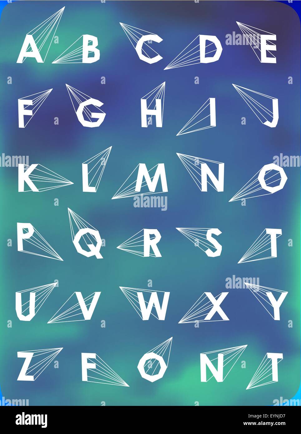 Wire Vector low poly alphabet font with shadow Stock Vector Image & Art ...