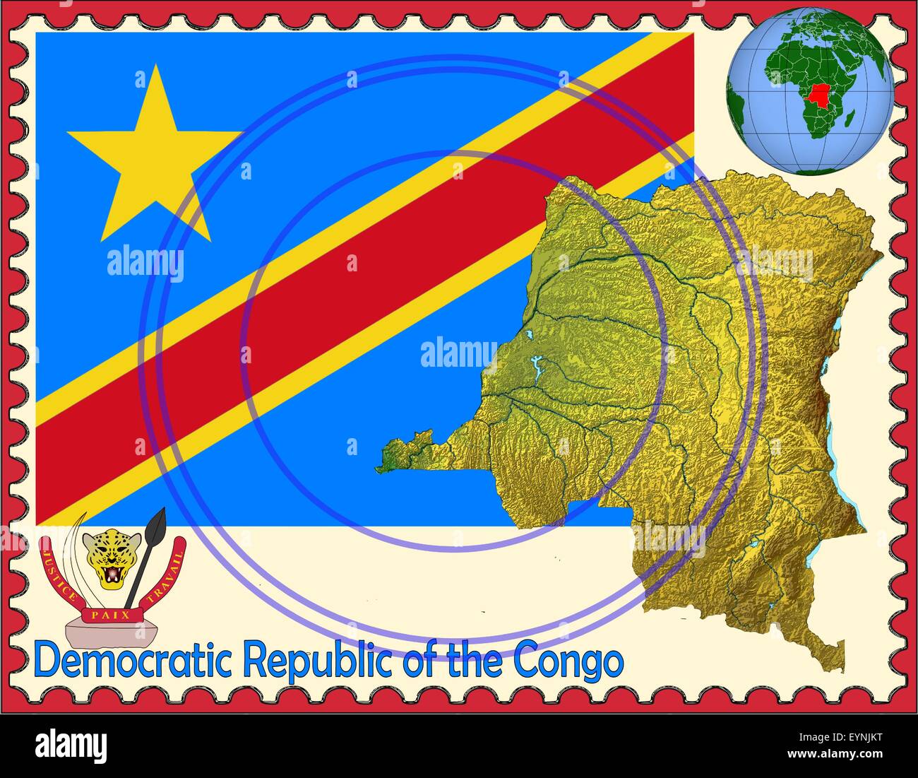 Congo puerto rico flag Stock Vector Images - Alamy