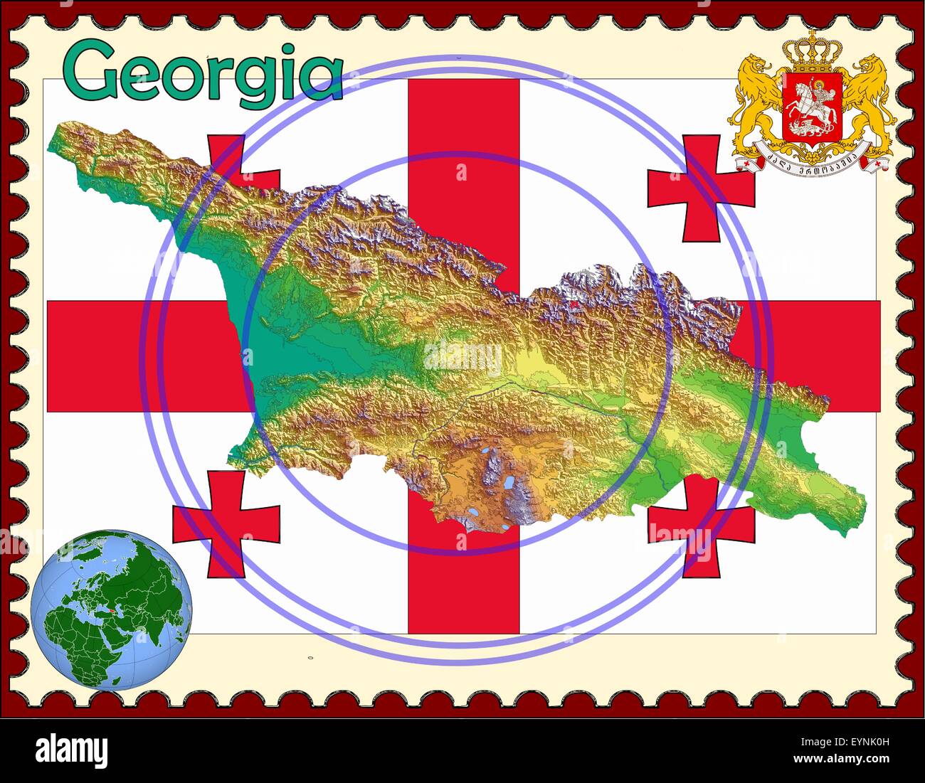 Puerto Rico Georgia Flag Stock Vector Images - Alamy