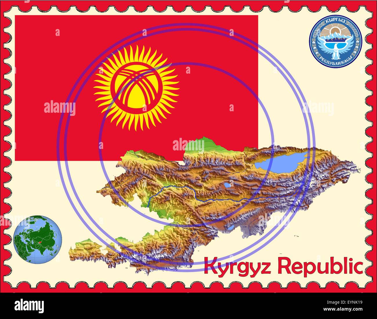 Kyrgyzstan lithuania flag Stock Vector Images - Alamy