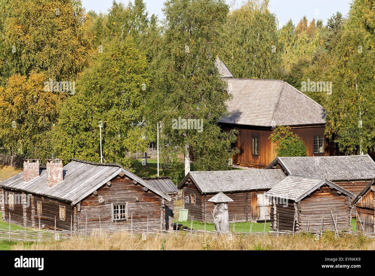 SARNA, SWEDEN ON SEPTEMBER 07, 2013. View of an old wooden homestead by ...