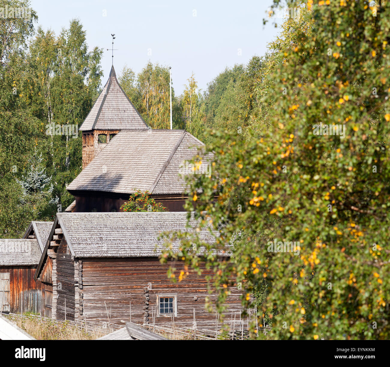 SARNA, SWEDEN ON SEPTEMBER 07, 2013. View of an old wooden homestead by ...
