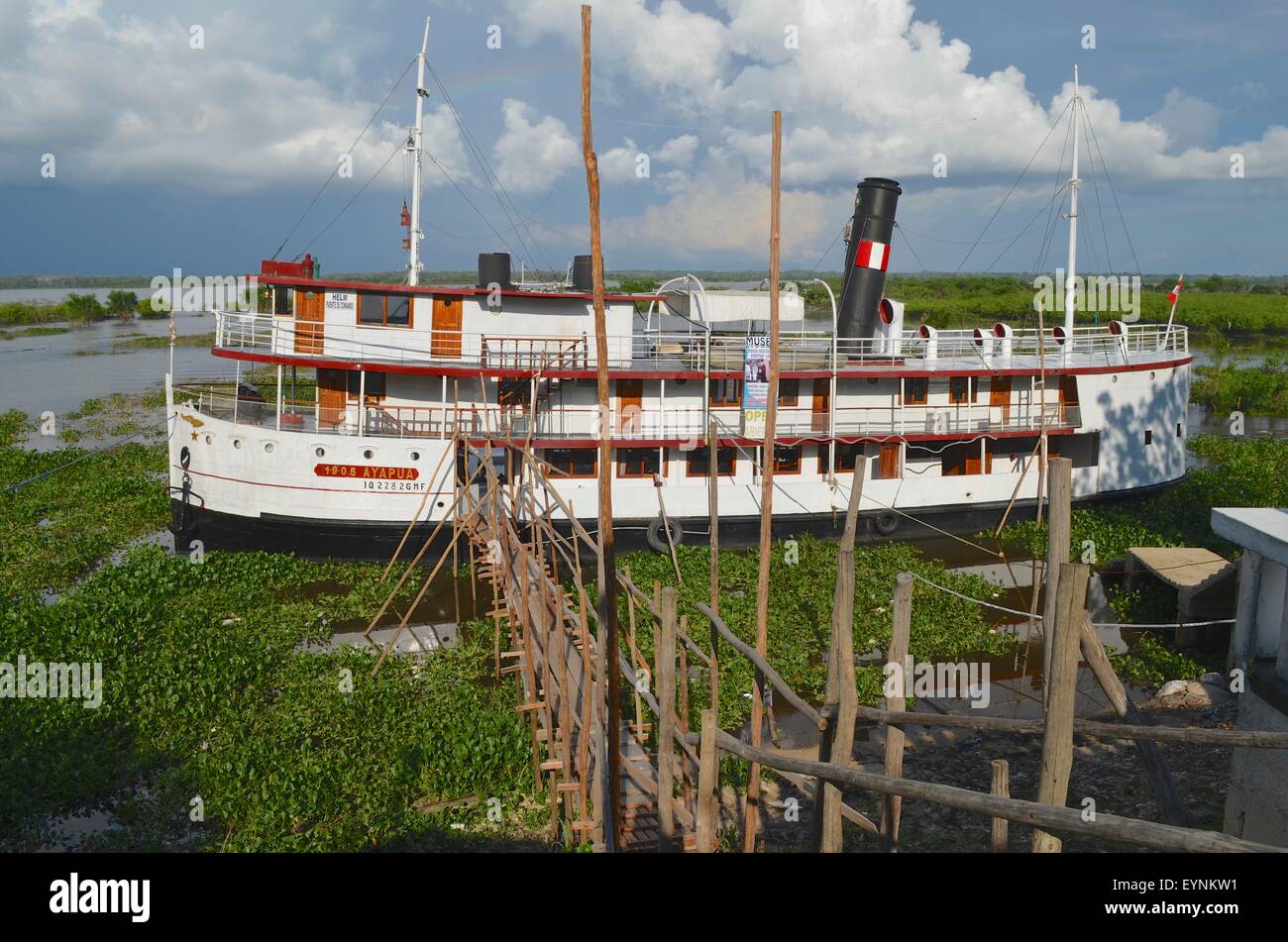 The Ayapua, a historic Amazonian rubber-boom era boat now serving as a ...