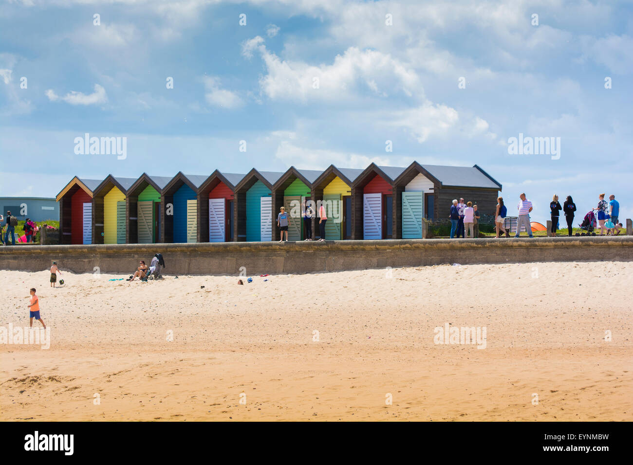 Blyth Beach Huts Stock Photo - Alamy