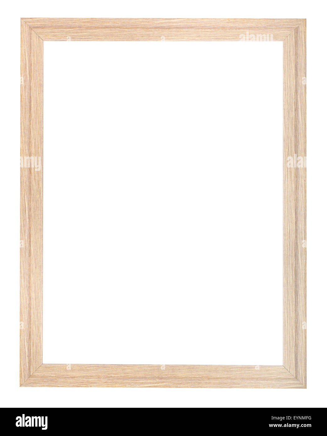 vertical wooden textured narrow picture frame with cut out blank space ...