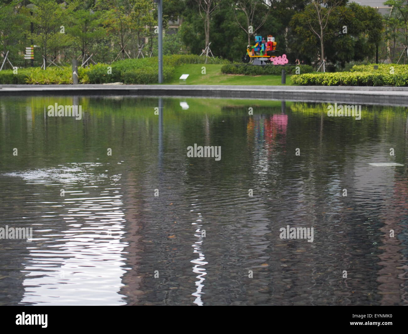 Pond - with Reflection as Mirror Stock Photo - Alamy