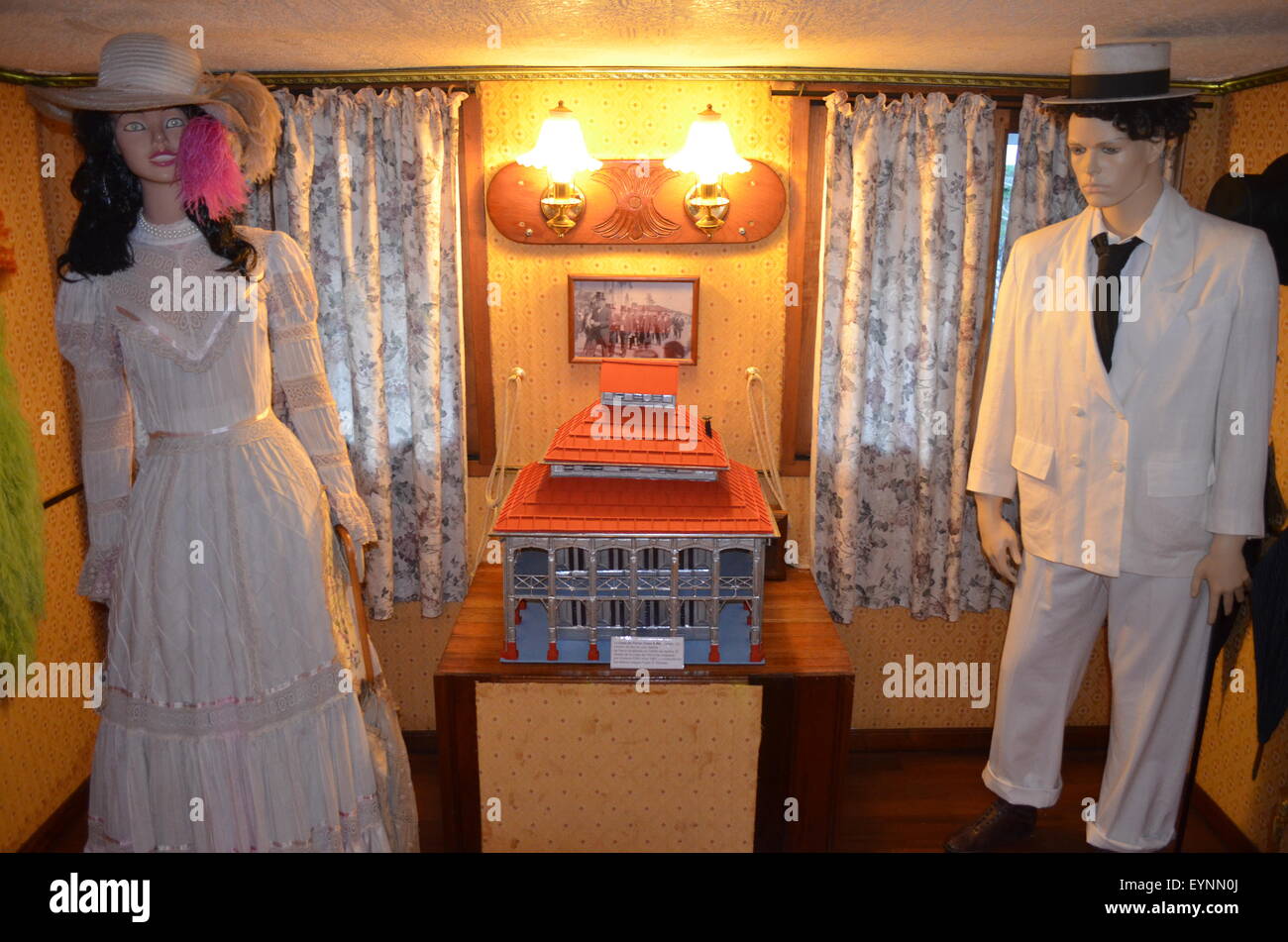 Exhibits depicting traditional dress onboard the Amazonian Rubber-Boom ...