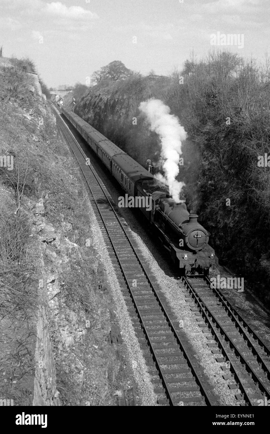 original british rail steam loco number 5968 cory hall pulling a ...