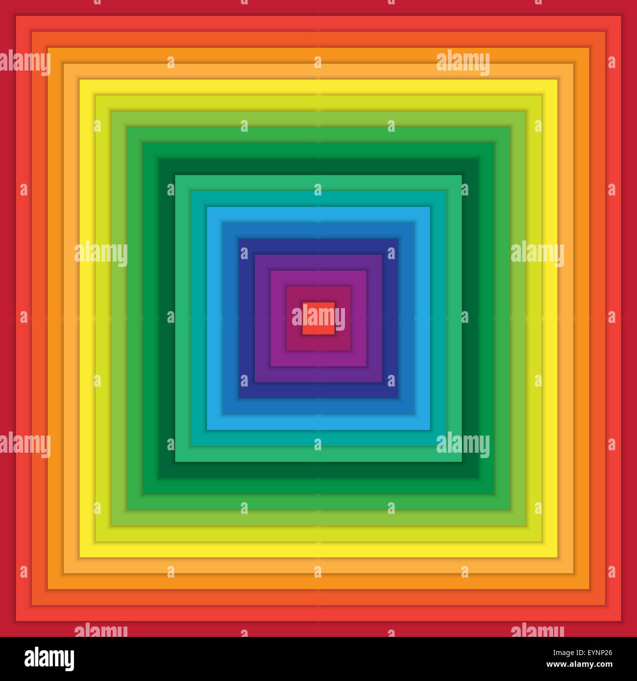Multicolored abstract squares within square with rippling effect Stock ...