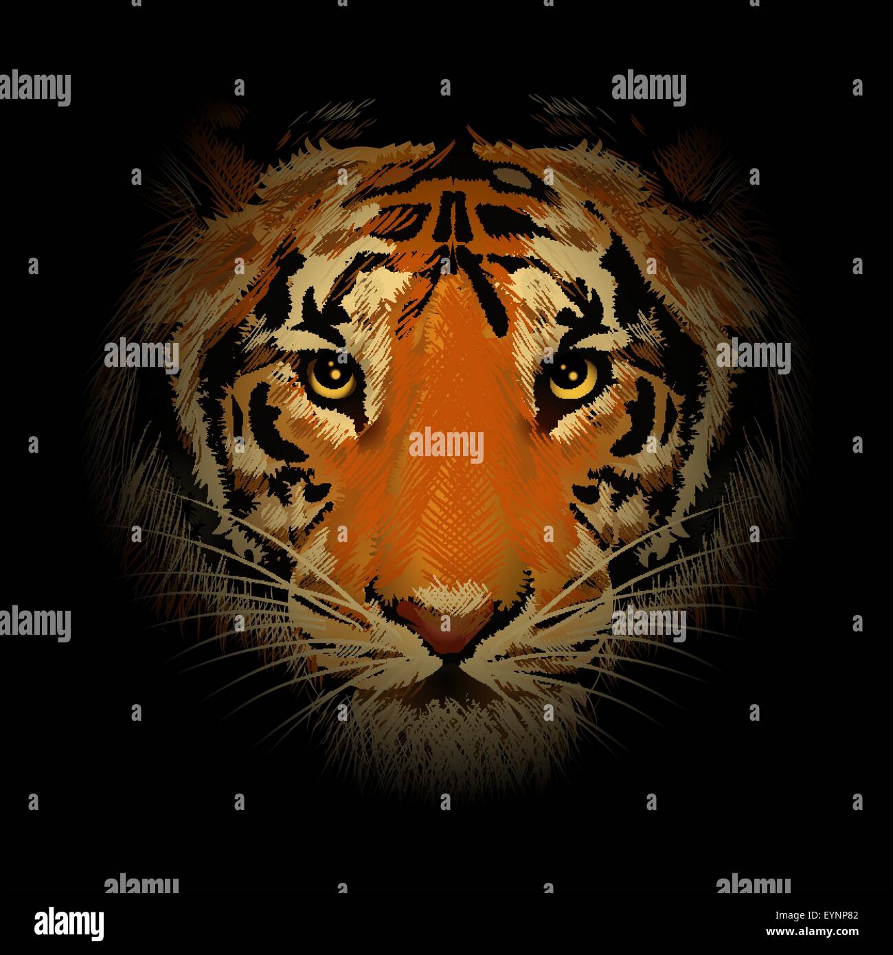 Realistic Tiger Head