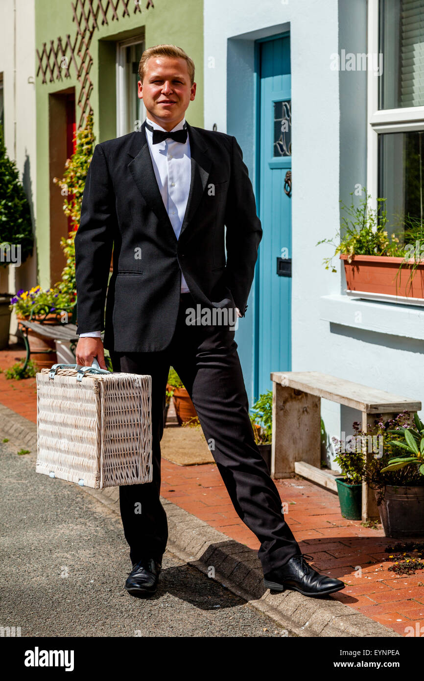 A Young Man En Route To Watch The Opera At Glyndebourne Opera House ...