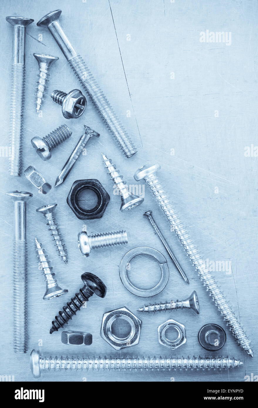 hardware tools at metal background texture Stock Photo - Alamy