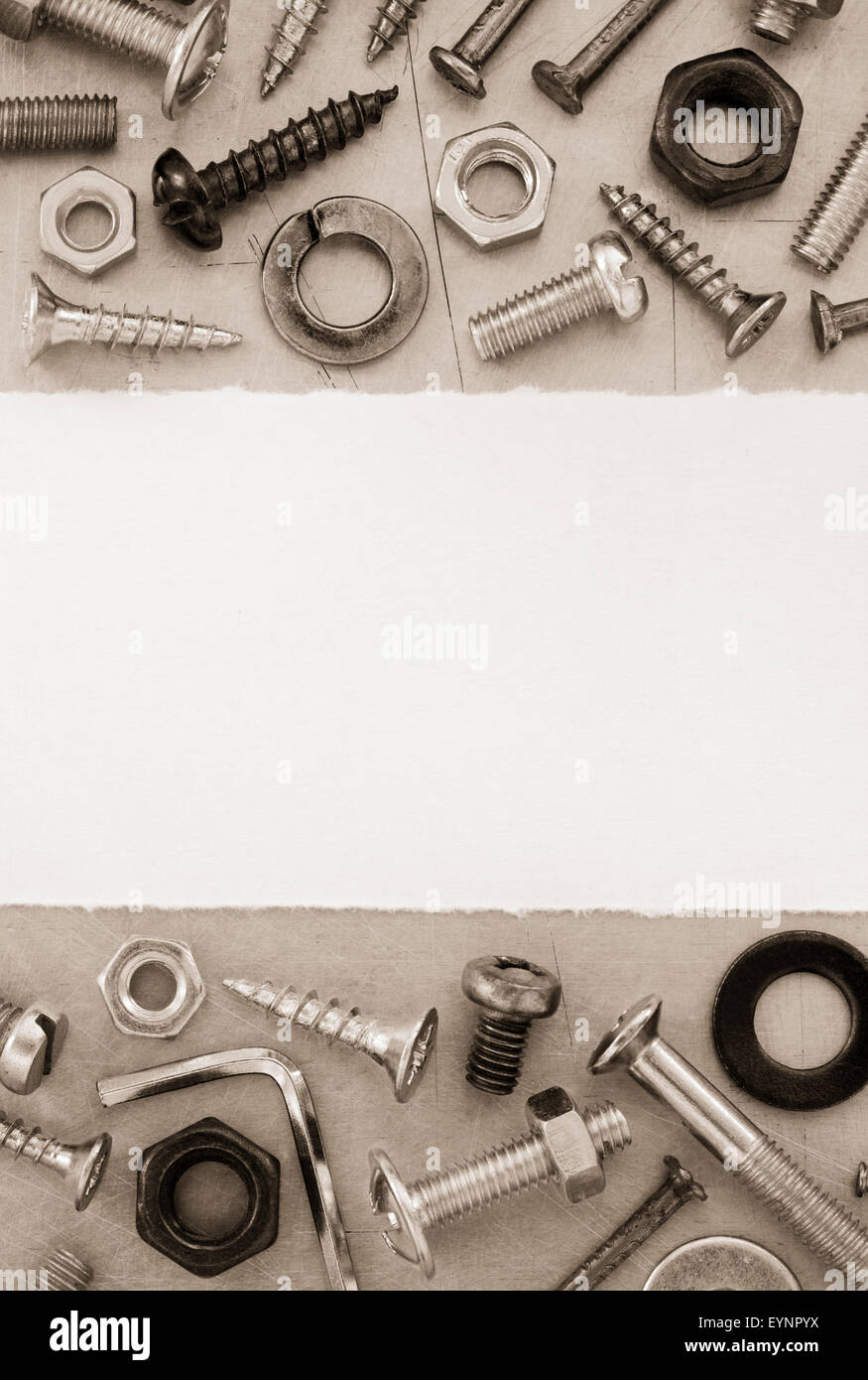 hardware tools at metal background texture Stock Photo - Alamy