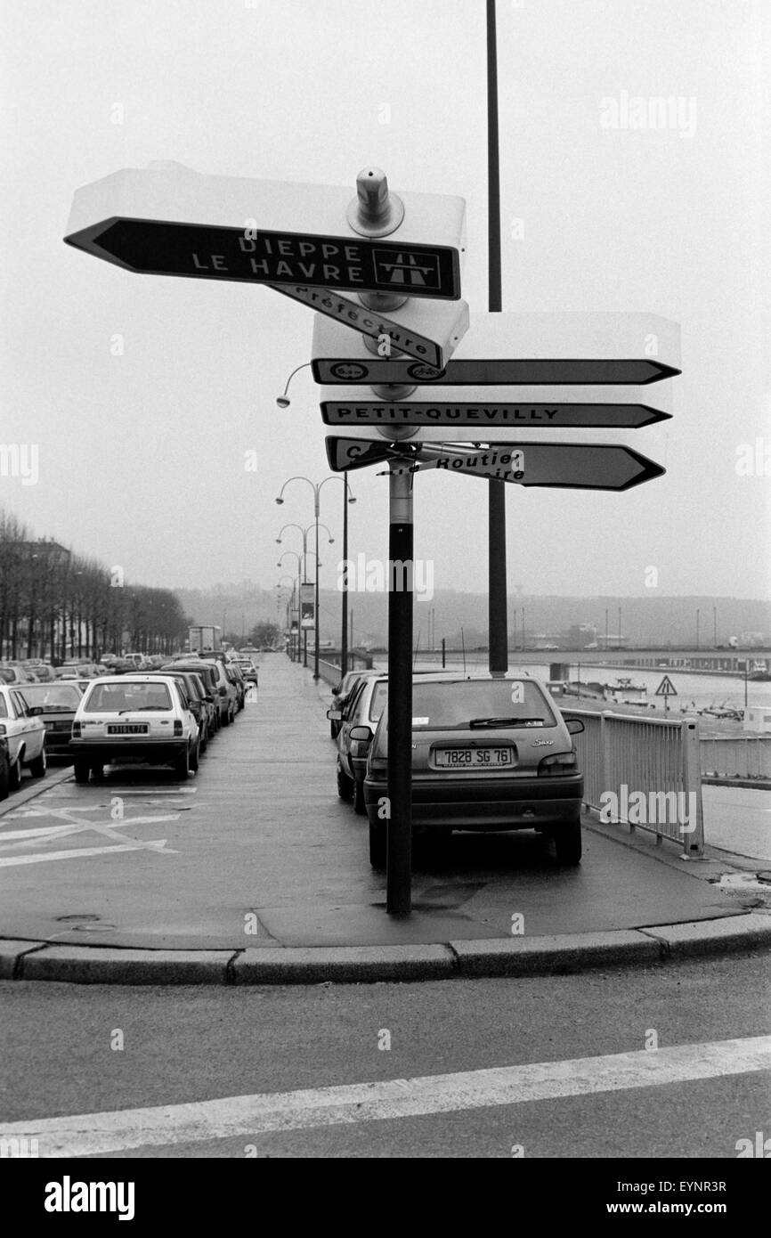 bent over street sign amongst the damage caused by a mini tornado that ...