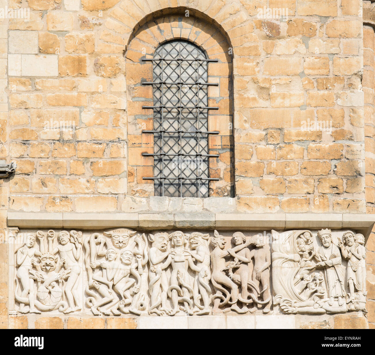 The norman built (eleventh century) cathedral at Lincoln, England Stock ...
