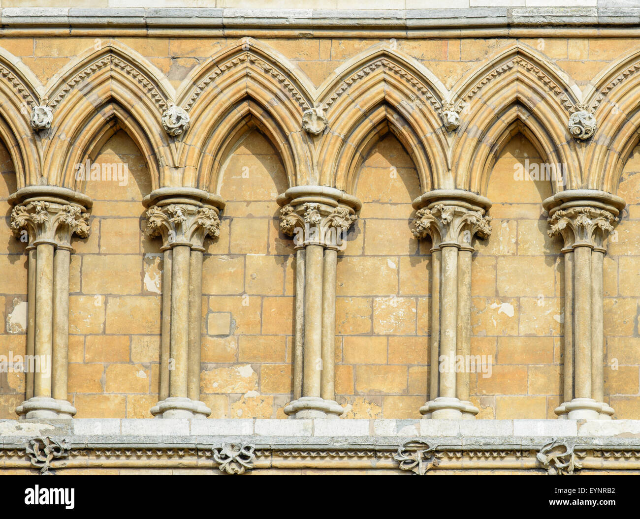 The norman built (eleventh century) cathedral at Lincoln, England Stock ...