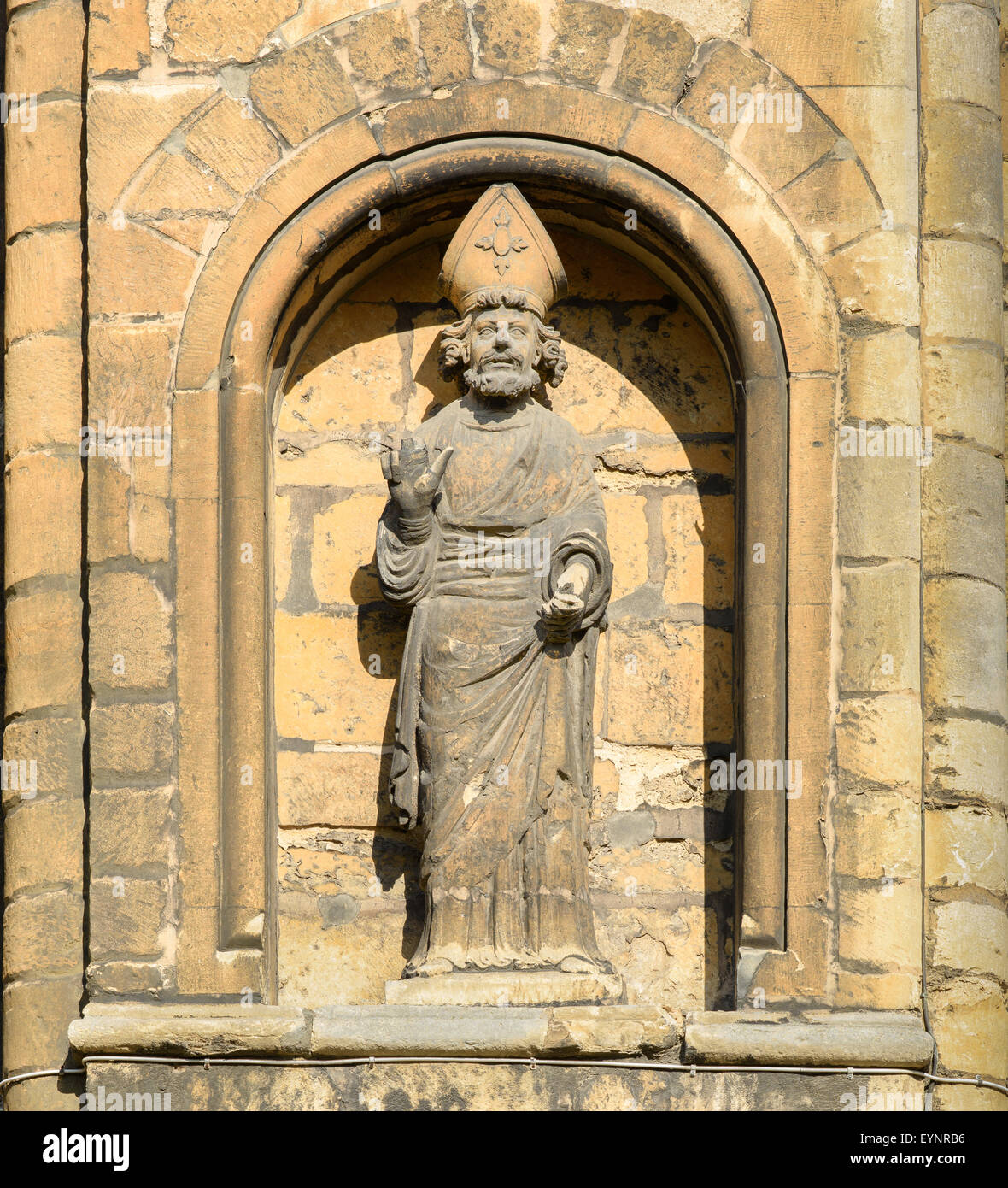 The norman built (eleventh century) cathedral at Lincoln, England Stock ...