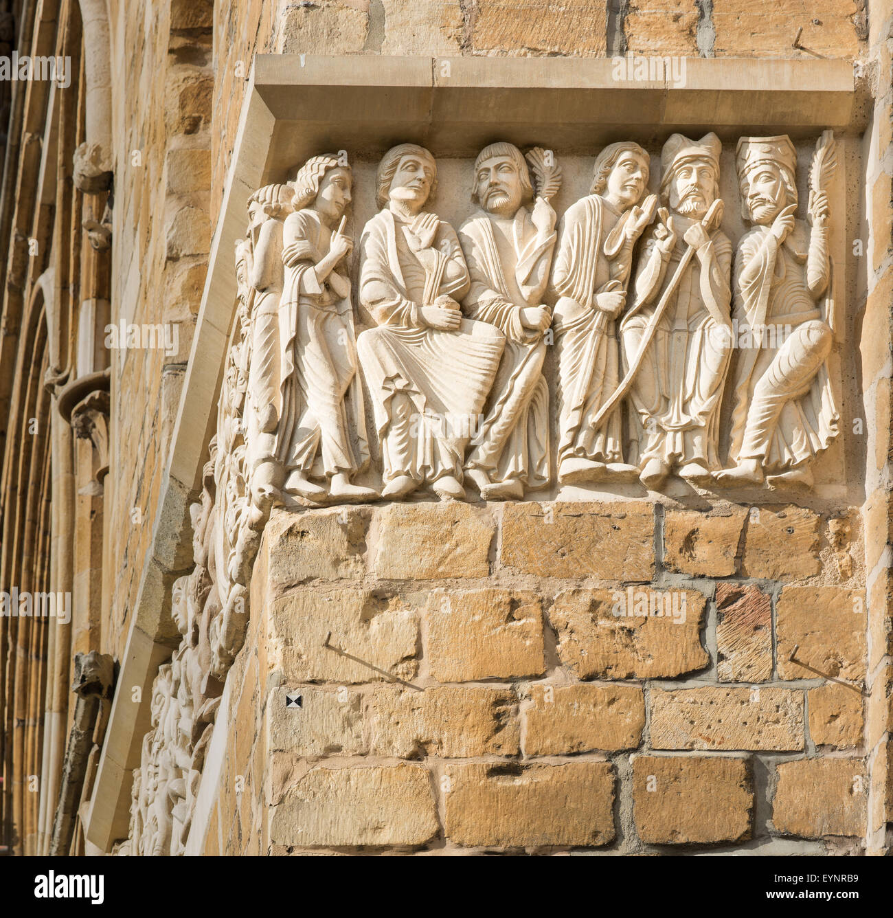 The norman built (eleventh century) cathedral at Lincoln, England Stock ...
