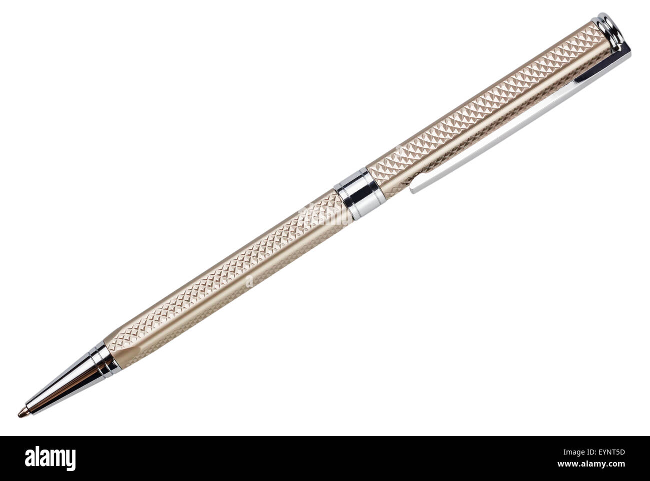 the silver pen isolated on white background Stock Photo - Alamy
