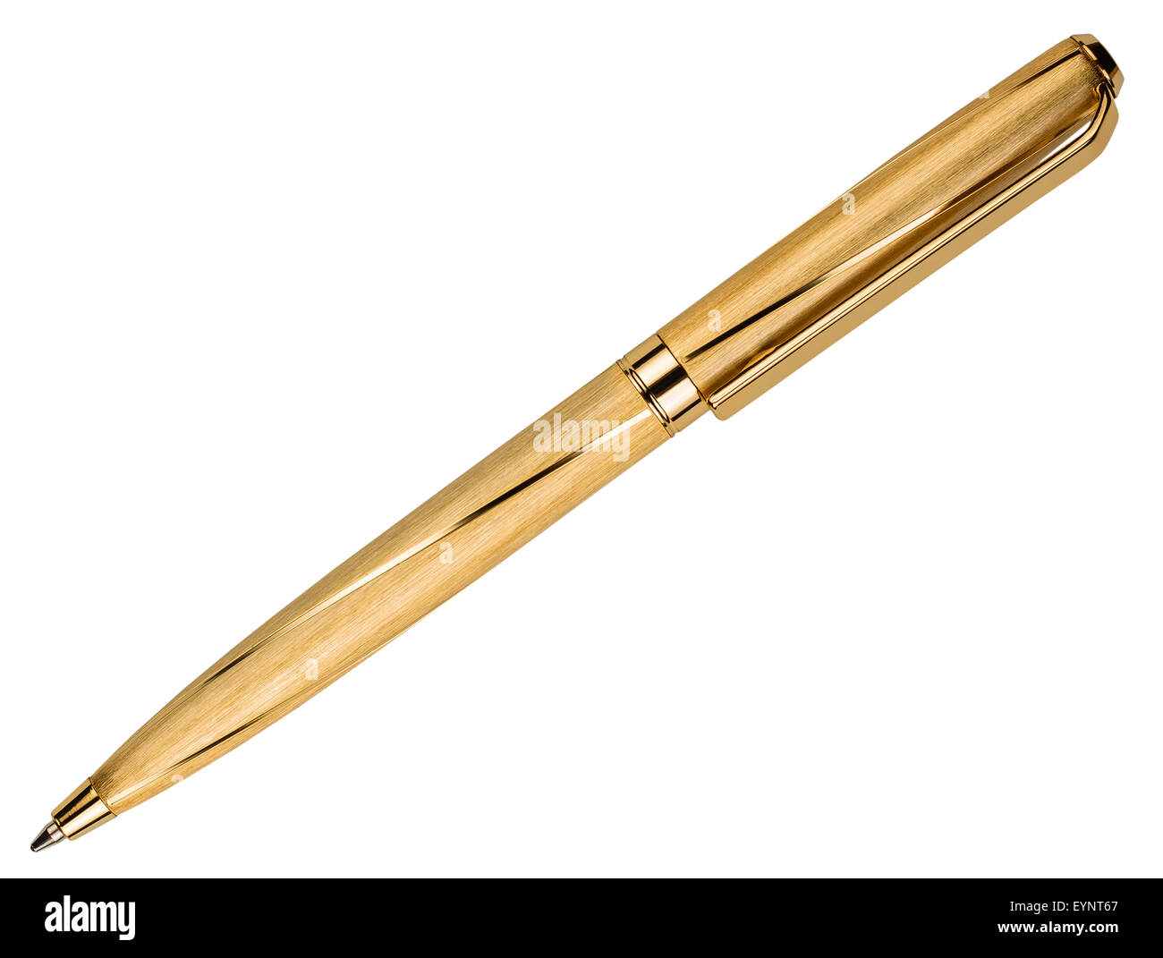 the gold pen isolated on white background Stock Photo - Alamy