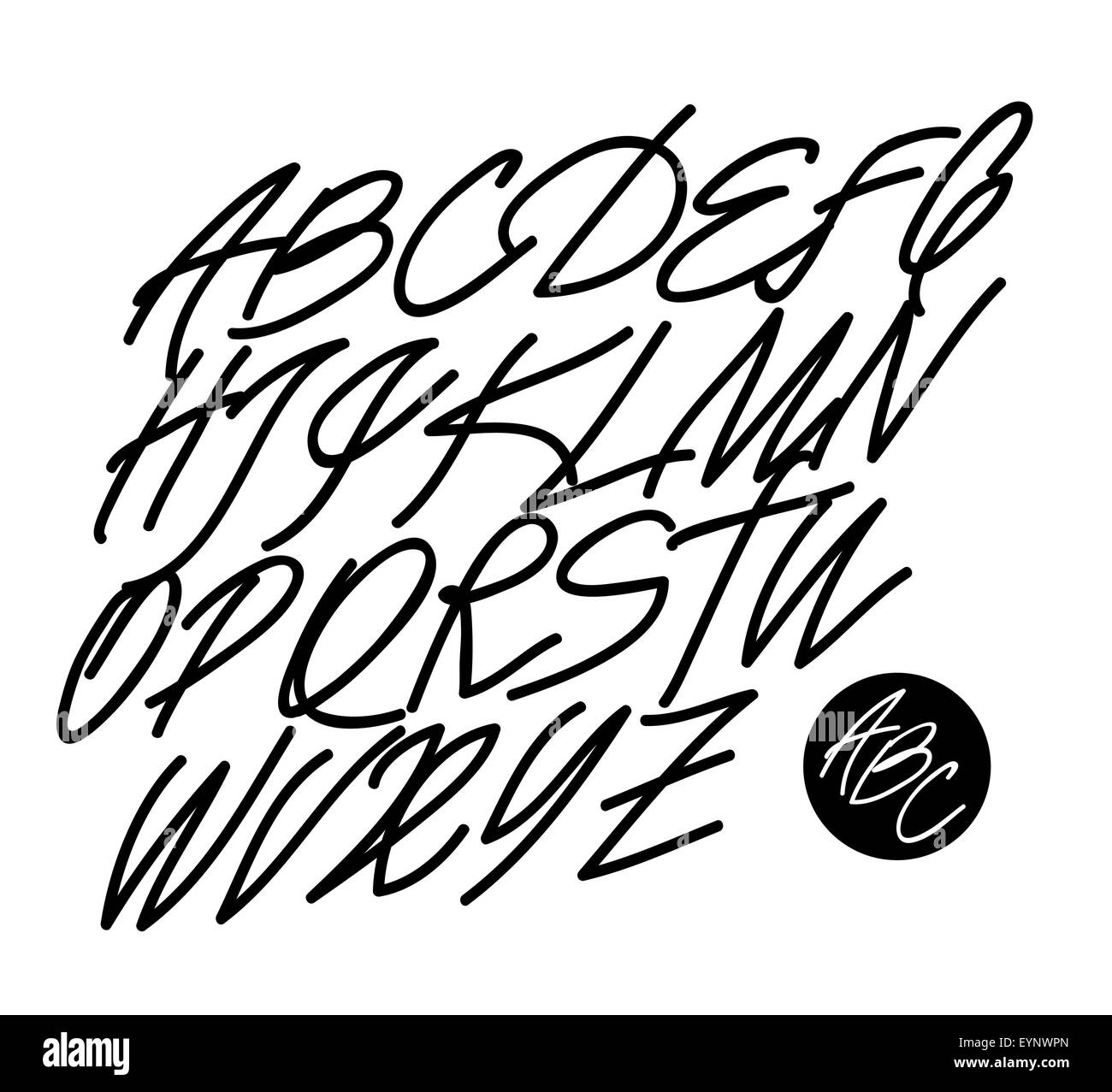 Calligraphic alphabet. Design elements Stock Vector Image & Art - Alamy