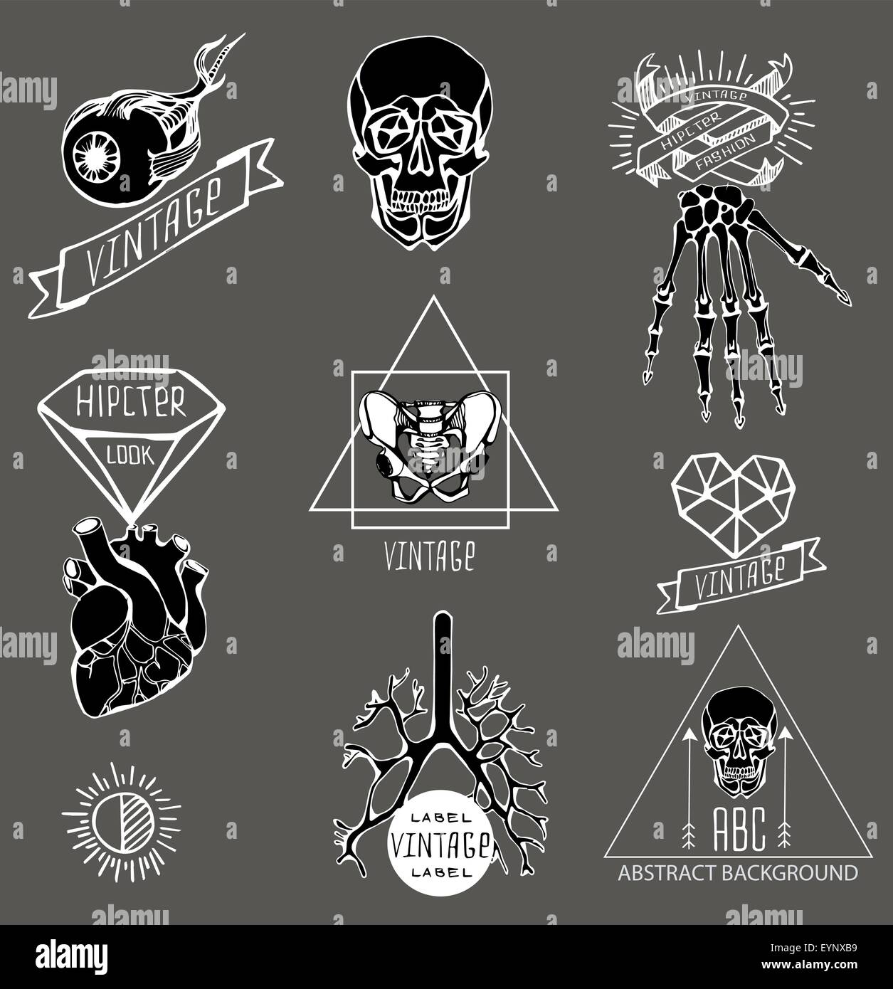 Set of Labels with human Stock Vector Image & Art - Alamy