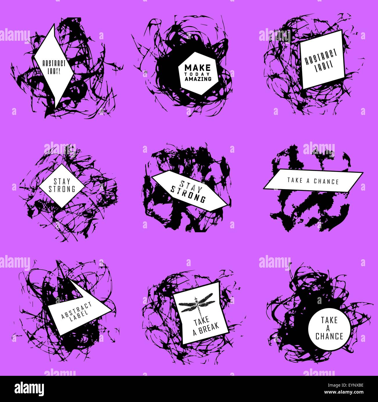 Abstract set of blobs, splash, labels Stock Vector Image & Art - Alamy