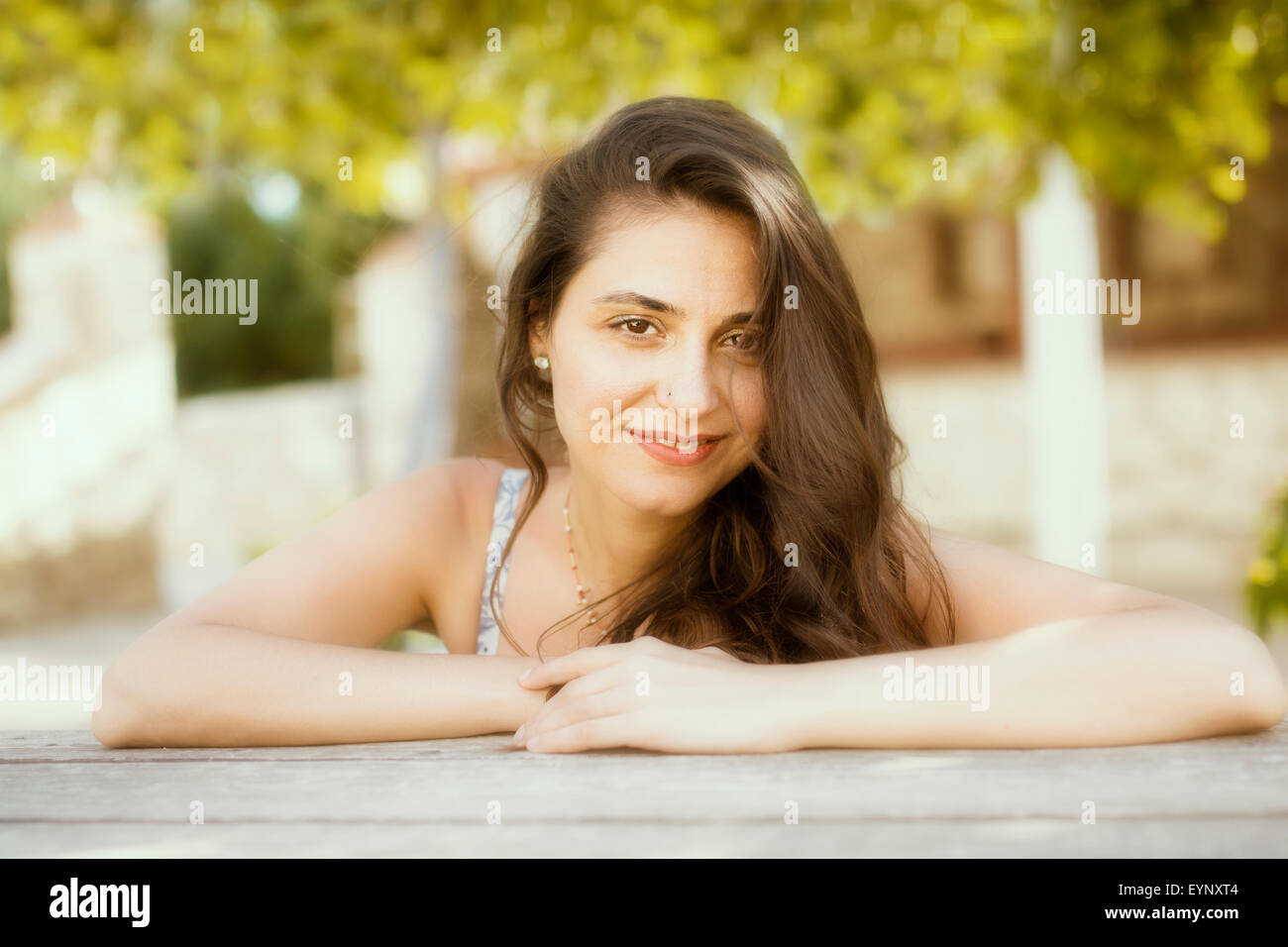 Woman beautiful happy spring field hi-res stock photography and images ...