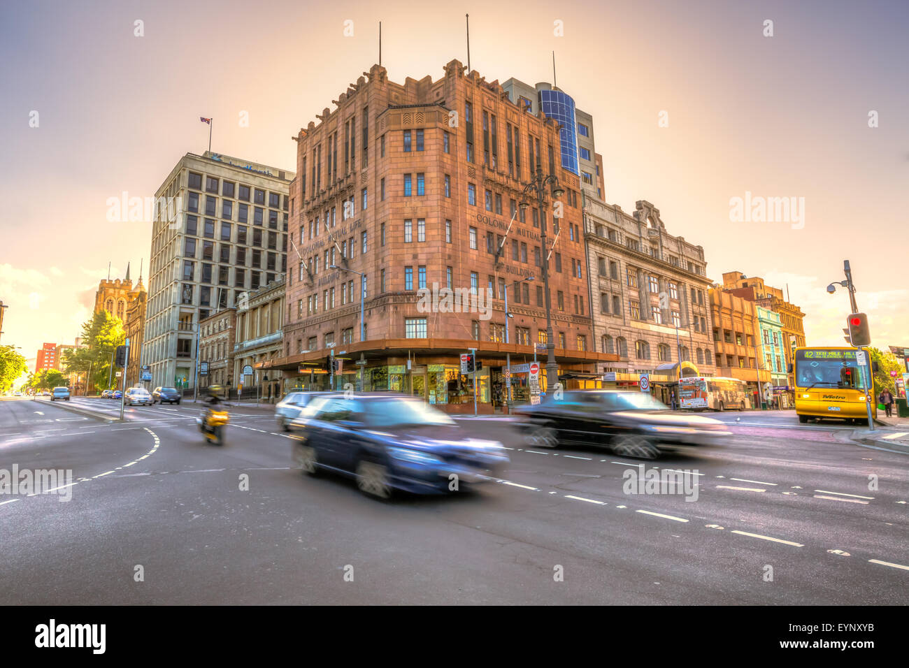 Hobart sunset buildings hi-res stock photography and images - Alamy