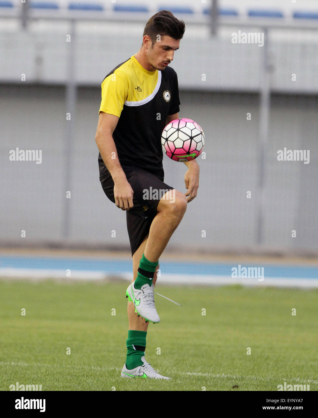 ITALY, Lignano: Udinese's goalkeeper Simone Scuffet during the friendly ...