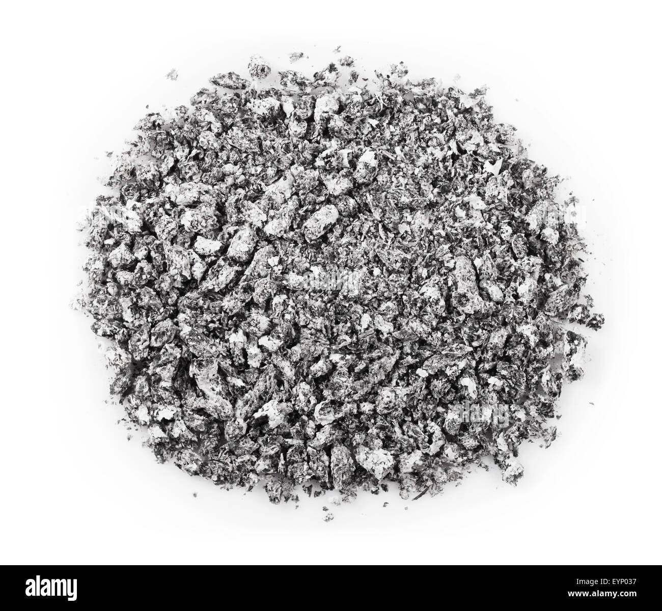 handful of gray ash on white background Stock Photo - Alamy