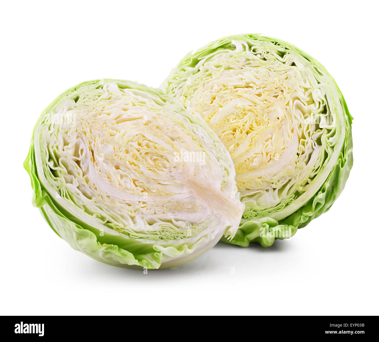cabbage isolated on white background. Clipping Path Stock Photo - Alamy
