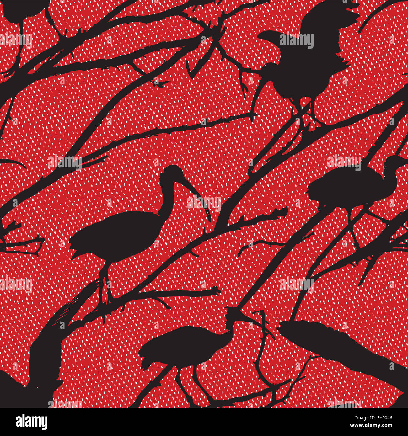 Ibis Motif Pattern Stock Photo - Alamy