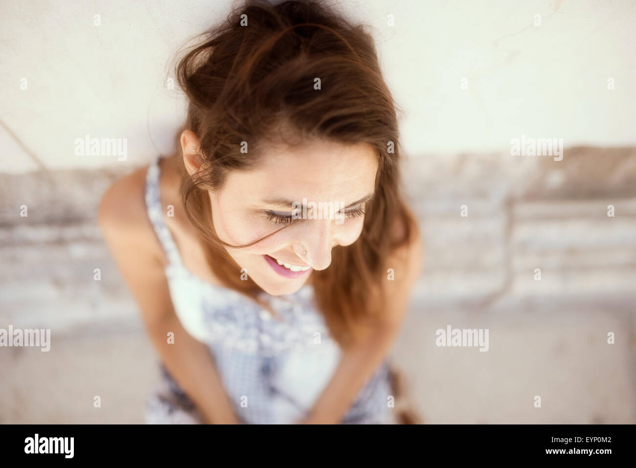 Happy Woman Smiling Stock Photo - Alamy